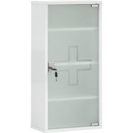 Medizinschrank Schildmeyer "Wido", wei&szlig; (wei&szlig; glanz), B:34,3cm H:71,4cm T:19,6cm, FSC-zertifizierter Holzwerkstoff, Schr&auml;nke, abschlie&szlig;bare T&uuml;r