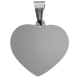 Adelia&acute;s Kettenanh&auml;nger ADELIA&acute;S "Anh&auml;nger &ndash; Herz Herzanh&auml;nger aus Edelstahl", silber, Schmuckanh&auml;nger, Damen, Edelstahl, Kettenanh&auml;nger, Geschenkidee: zeitlos und vielseitig