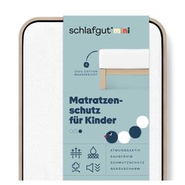 Matratzenauflage Schlafgut "Baseylaer Pro Mini", wei&szlig;, B:60cm H:15cm L:140cm, Bezug: 100% Baumwolle, Matratzenzubeh&ouml;r