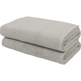 Saunatuch OTTO HOME "Sanremo Premium, Premium Handt&uuml;cher, 600 gr/m&sup2;, 80x200cm", grau, B:80cm L:200cm, Frottier, Obermaterial: 100% Baumwolle, Handt&uuml;cher, Bord&uuml;re, einfarbig, flauschig, weich, dicke Qualit&auml;t, 5 Jahre Garantie