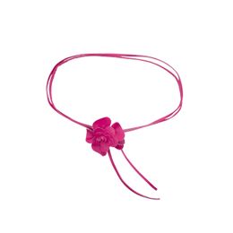 Tailleng&uuml;rtel "Bl&uuml;te", Damen, Gr. onesize, pink, Leder, Collezione Alessandro, unifarben, Basic, G&uuml;rtel, Lederband mit echt Leder Bl&uuml;te