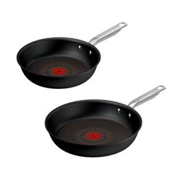 Pfannen-Set Tefal "Experience Unbreakable", schwarz, Pfannen, FusionCore Antihaftversiegelung, Induktion, Temperaturanzeiger