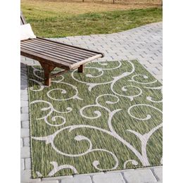Outdoorteppich "Outdoor Beauties, LAGERR&Auml;UMUNG", gr&uuml;n (gr&uuml;n, elfenbeinfarben), B:152cm H:4mm L:244cm, Polypropylen (PP), MyFlair M&Ouml;BEL & ACCESSOIRES, Teppiche, Outdoorteppich, In- und Outdoor geeignet, ideal im Wohnzimmer & Schlafzimmer