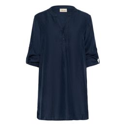Midikleid Cream "Kleid CRWilma", Damen, Gr. 34, N-Gr, blau (marineblaus), Obermaterial: 45% Viskose CV. 37% Lyocell CLY. 18% Nylon NY., Kleider Midikleid