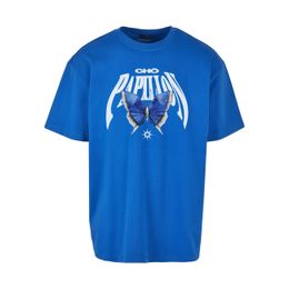 T-Shirt "Upscale by Mister Tee Herren Origami Tee", Jungen, Gr. XXL, cobaltblau, 100% Baumwolle, UPSCALE BY MISTER TEE, unifarben, oversize, Rundhals, Shirts T-Shirt