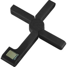 K&uuml;chenwaage Westmark "&raquo;Crossi&laquo;, faltbar", schwarz, B:3,8cm H:1,6cm L:21cm, ABS-Kunststoff, Kunststoff, K&uuml;chenwaagen, klappbar, Genauigkeit auf 1 g