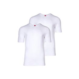 T-Shirt s.Oliver "T-Shirt 2er Pack", Jungen, Gr. M, wei&szlig;, Obermaterial: 95% Baumwolle CO. 5% Elasthan EL., Shirts T-Shirt