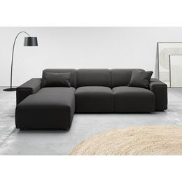 Ecksofa Home Affaire "Glimminge L-Form auch in Breitcord, Feincord + Easy care-Bezug", grau (anthrazit), B:264cm H:71cm T:191cm, 100% Polyester, Sofas, Ecksofa, Breite 264, Zierkissen