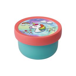 Lunchbox Mepal "Fruchtbox mit Gabel Campus 300 ml", bunt (einhorn), L:6,7cm, Kunststoff, Lebensmittelaufbewahrungsbeh&auml;lter, Lunchbox