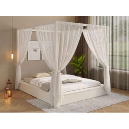 Himmelbett OTTO HOME "Usella, Bett, Bettgestell, hohe Belastbarkeit bis 180 kg", wei&szlig;, B:189cm H:200cm L:229,1cm, Betten, aus massiver Kiefer in Kombination mit MDF, inklusive Lattenrost