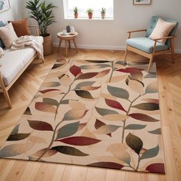 Teppich LIVABLISS "MILLAU", rot, B:200cm H:13,97mm L:290cm, Polypropylen (PP), Teppiche, Teppich, Teppich im skandinavischen Design f&uuml;r ein modernes, stilvolles Zuhause