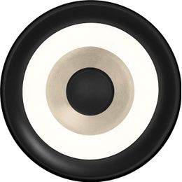 LED Wandleuchte "SPEAKER", schwarz (sand), 1, &Oslash; 20cm H: 5,5cm, 1 Stk., HELL H&Ouml;LLISCH GUTES LICHT, Leuchten, dimmbar &uuml;ber Wanddimmer, LED Wandleuchte