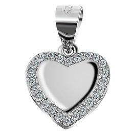 Adelia&acute;s Kettenanh&auml;nger ADELIA&acute;S "Anh&auml;nger &ndash; Herz Herzanh&auml;nger aus 925 Silber mit Zirkonia", silber, Schmuckanh&auml;nger, Damen, Silber 925 (Sterlingsilber), Kettenanh&auml;nger, Perfekt zum Verschenken an besondere Menschen