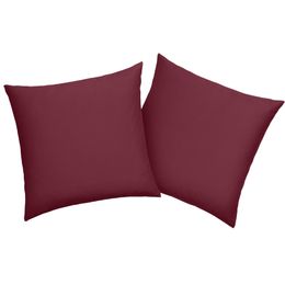 Kissenbezug OTTO HOME "Desner 100% Microfaser, extra weich, allergikerfreundlich", rot (bordeaux), B:40cm L:40cm, Microfaser, Obermaterial: 100% Polyester, Kissenbez&uuml;ge, Kissenbezug, uni Kissenh&uuml;lle, Premium Qualit&auml;t, schnell trocknend, pflegeleicht