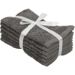 Gaestehandtuecher OTTO HOME "Regona, G&auml;stehandt&uuml;cher 30x50cm, flauschig und weich, 500 gr/m&sup2;", grau (anthrazit), B:30cm L:50cm, Frottier, Obermaterial: 100% Baumwolle, Handt&uuml;cher, Premium Handt&uuml;cher mit Bord&uuml;re, Set, 100% Baumwolle, 5 Jahre Garantie