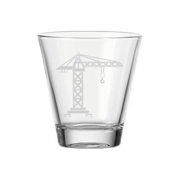 Kinderbecher LUXENTU "Kinderbecher Kran 215 ml transparent", bunt (transparent), Glas, Trinkgef&auml;&szlig;e, Kinderbecher