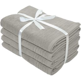 Duscht&uuml;cher OTTO HOME "Sanremo Premium, Premium Handt&uuml;cher, 600 gr/m&sup2;, 70x140cm", grau, B:70cm L:140cm, Frottier, Frottier, Handt&uuml;cher, mit Bord&uuml;re, flauschig und weich, dicke Qualit&auml;t, 5 Jahre Garantie