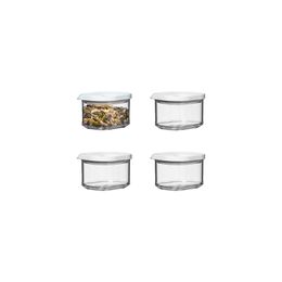 Vorratsdose Mepal "Vorratsdose Modula 175 ml 4er Set wei&szlig;", wei&szlig;, Kunststoff, Lebensmittelaufbewahrungsbeh&auml;lter, Vorratsdose