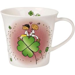 Tasse Goebel "Der Kleine Yogi - Gl&uuml;ck", bunt, B:10,5cm H:9,5cm, Fine China-Porzellan, Trinkgef&auml;&szlig;e, Tasse, F&uuml;llmenge 0,35l