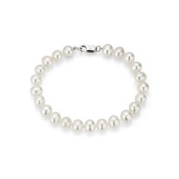 Perlenarmband Firetti "Schmuck Geschenk Armschmuck Armkette Perle", bunt (silberfarben, wei&szlig;), Armb&auml;nder, Damen, 19cm, Perlen Silber 925 (Sterlingsilber), Perlen, Silber 925 (Sterlingsilber), Perlenarmband, Made in Germany - mit S&uuml;&szlig;wasserzuchtperle