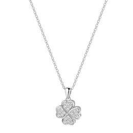 Collierkettchen Celesta, wei&szlig;, Halsketten, Damen, 45cm, Silber 925 (Sterlingsilber), L: 45 B: 17,5mm, gl&auml;nzend, B:17,5mm