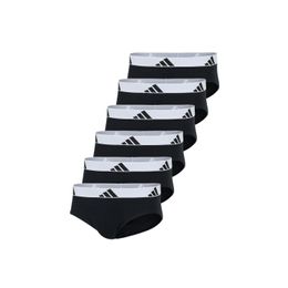 Slip adidas originals "Slip 6er Pack", Herren, Gr. XL, bunt (schwarz, wei&szlig;), Obermaterial: 95% Baumwolle CO. 5% Elasthan EL., Unterhosen Slip