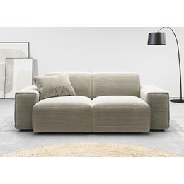 2-Sitzer Home Affaire "Glimminge auch in Breitcord + Feincord + Easy care-Bezug", silber, B:194cm H:71cm T:101cm, 100% Polyester, Sofas, besondere Kedern&auml;hte,, Zierkissen