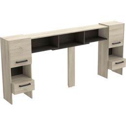 Bettschubkasten Demeyere Group "Meubles Watson", braun (kronberg eiche waterford), B:239,9cm H:95cm T:36,3cm, Holzwerkstoff, Schubladen, Bettschubkasten, Schubladenfronten Bettschubkastenelement