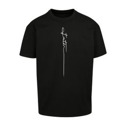 T-Shirt Merchcode "Merchcode Herren Faith Heavy Oversized Tee", Jungen, Gr. L, schwarz, 100% Baumwolle, bedruckt, oversize, Rundhals, Shirts T-Shirt