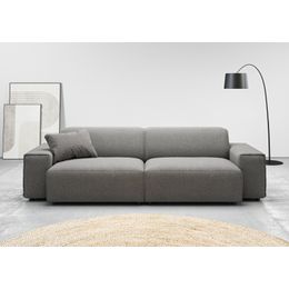 Big-Sofa Home Affaire "Glimminge auch in Breitcord, Feincord + Easy care-Bezug", grau, B:254cm H:71cm T:101cm, 100% Polyester, Sofas, Big-Sofa, besondere Kedern&auml;hte Zierkissen