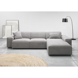 Ecksofa Home Affaire "Glimminge auch in Breitcord, Feincord, Boucl&eacute; + Easy care-Bezug", grau, B:294cm H:71cm T:191cm, 12% Polyaxryl, 88% Polyester, Sofas, Ecksofa, L-Form, Breite 294, Zierkissen