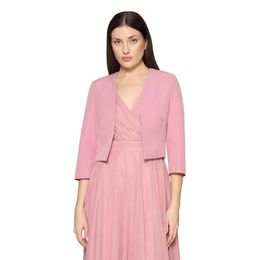 Bolerojacke Vera Mont "Damen mit Kellerfalten", Damen, Gr. 36, rosa (vintage blossom), Satin, Obermaterial: 90% Polyester, 10% Elasthan, tailliert, V-Ausschnitt, Jacken