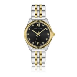 Quarzuhr MARC LAUDER "MF1-B298S", gold, silber, Armbanduhren, Damen, Quarzuhr