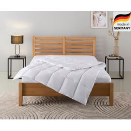 Daunenbettdecke OTTO HOME "Tamins, Bettdecke 135x200 cm, 155x220 cm, Made in Germany", wei&szlig;, B:135cm L:200cm, Bezug: 100% Baumwolle. F&uuml;llung: 100% Daunen, Bettdecken, Sommer, Winter, Decke, Made in Germany, Allergiker geeignet (NOMITE)