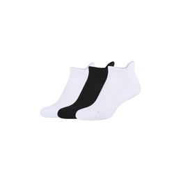 Kurzsocken Camano "function", Damen, Gr. 35-38, schwarz-wei&szlig; (schwarz, wei&szlig;), Materialmix, unifarben, elastisch, Socken, mit verst&auml;rkter Ferse