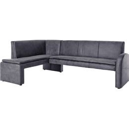 Eckbank exxpo - SOFA FASHION "Cortado, elegant und modern mit hohem Sitzkomfort", grau, B:245cm H:89cm T:156cm, Luxus-Microfaser (100% Polyester), Sitzb&auml;nke, Eckbank, hohe Bodenfreiheit, sch&ouml;ne Detailverarbeitung, wahlweise Lederbezug
