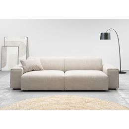 Big-Sofa Home Affaire "Glimminge auch in Breitcord, Feincord + Easy care-Bezug", beige (nature), B:254cm H:71cm T:101cm, 100% Polyester, Sofas, Big-Sofa, besondere Kedern&auml;hte Zierkissen