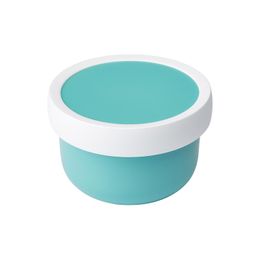 Lunchbox Mepal "Fruchtbox mit Gabel Campus 300 ml", blau (t&uuml;rkis), L:6,7cm, Kunststoff, Lebensmittelaufbewahrungsbeh&auml;lter, Lunchbox