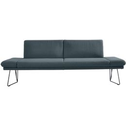 K+w Komfort & Wohnen Essbank K+W KOMFORT & WOHNEN "Pego Polsterbank", blau (51 petrol), B:226cm H:88cm T:66cm, Sitzb&auml;nke, Essbank, Seitenteilverstellung, wahlweise in 206 oder 226cm