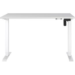 Schreibtisch Germania "Boras", wei&szlig; (lichtgrau, wei&szlig;, wei&szlig;, lichtgrau), B:120cm H:120cm T:80cm, Tische, Schreibtisch, Breite 120/140/160/180 cm, Metallgestell, elektrisch h&ouml;henverstellbar