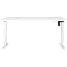 Schreibtisch Germania "Boras", wei&szlig; (wei&szlig;, wei&szlig;, wei&szlig;, wei&szlig;), B:160cm H:120cm T:80cm, Tische, Schreibtisch, Breite 120/140/160/180 cm, Metallgestell, elektrisch h&ouml;henverstellbar