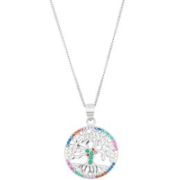 Adelia&acute;s Kettenanh&auml;nger ADELIA&acute;S "Anh&auml;nger &ndash; Lebensbaumanh&auml;nger aus 925 Silber mit Zirkonia", silber, Schmuckanh&auml;nger, Damen, Silber 925 (Sterlingsilber), Kettenanh&auml;nger, Zum Verschenken an Menschen, die Ihnen am Herzen liegen