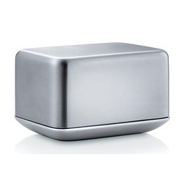 Butterdose Blomus "BASIC", silber (edelstahlfarben), B:7,2cm H:6cm L:10cm, Edelstahl, Lebensmittelaufbewahrungsbeh&auml;lter
