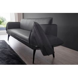 K+w Komfort & Wohnen Essbank K+W KOMFORT & WOHNEN "Drive Polsterbank", grau (asphalt 88), B:218cm H:91cm T:66cm, Cloud: Nappaleder pigmentiert, Glattleder, 0, 9/1, 1mm, elegantes Leder mit Wolkung und weichen Griff; 775: Flachgewebe, 100% Polyester, Sitzb&auml;nke, Essbank, mit Seitenteilverstellung, wahlweise in 218 oder 238 cm Breite