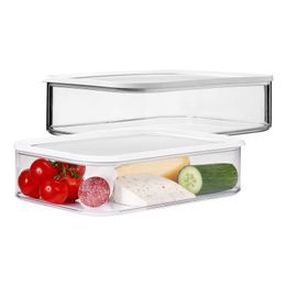 Frischhaltedose Mepal "Fr&uuml;hst&uuml;cksdosen XXL Modula 4800 ml 2er Set wei&szlig;", wei&szlig;, Kunststoff, Lebensmittelaufbewahrungsbeh&auml;lter, Frischhaltedose