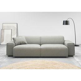 Big-Sofa Home Affaire "Glimminge auch in Breitcord, Feincord + Easy care-Bezug", silber, B:254cm H:71cm T:101cm, 96% Polyester, 4% Polyacryl, Sofas, Big-Sofa, besondere Kedern&auml;hte Zierkissen