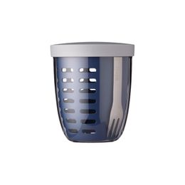 Lunchbox Mepal "Fruitpot Ellipse 600 ml", blau (nordic denim), Kunststoff, Lebensmittelaufbewahrungsbeh&auml;lter, Lunchbox