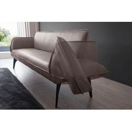 K+w Komfort & Wohnen Essbank K+W KOMFORT & WOHNEN "Drive Polsterbank", braun (sattel 77), B:238cm H:91cm T:66cm, Cloud: Nappaleder pigmentiert, Glattleder, 0, 9/1, 1mm, elegantes Leder mit Wolkung und weichen Griff; 775: Flachgewebe, 100% Polyester, Sitzb&auml;nke, Essbank, mit Seitenteilverstellung, wahlweise in 218 oder 238 cm Breite