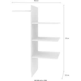 Inneneinteilung Wiemann, silber (streifendekor (silber)), B:96,4cm H:137cm T:51,5cm, Holzwerkstoff, Schrankinneneinteiler, Inneneinteilung
