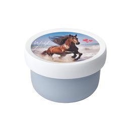 Lunchbox Mepal "Fruchtbox mit Gabel Campus 300 ml", bunt (wild horse), L:6,7cm, Kunststoff, Lebensmittelaufbewahrungsbeh&auml;lter, Lunchbox